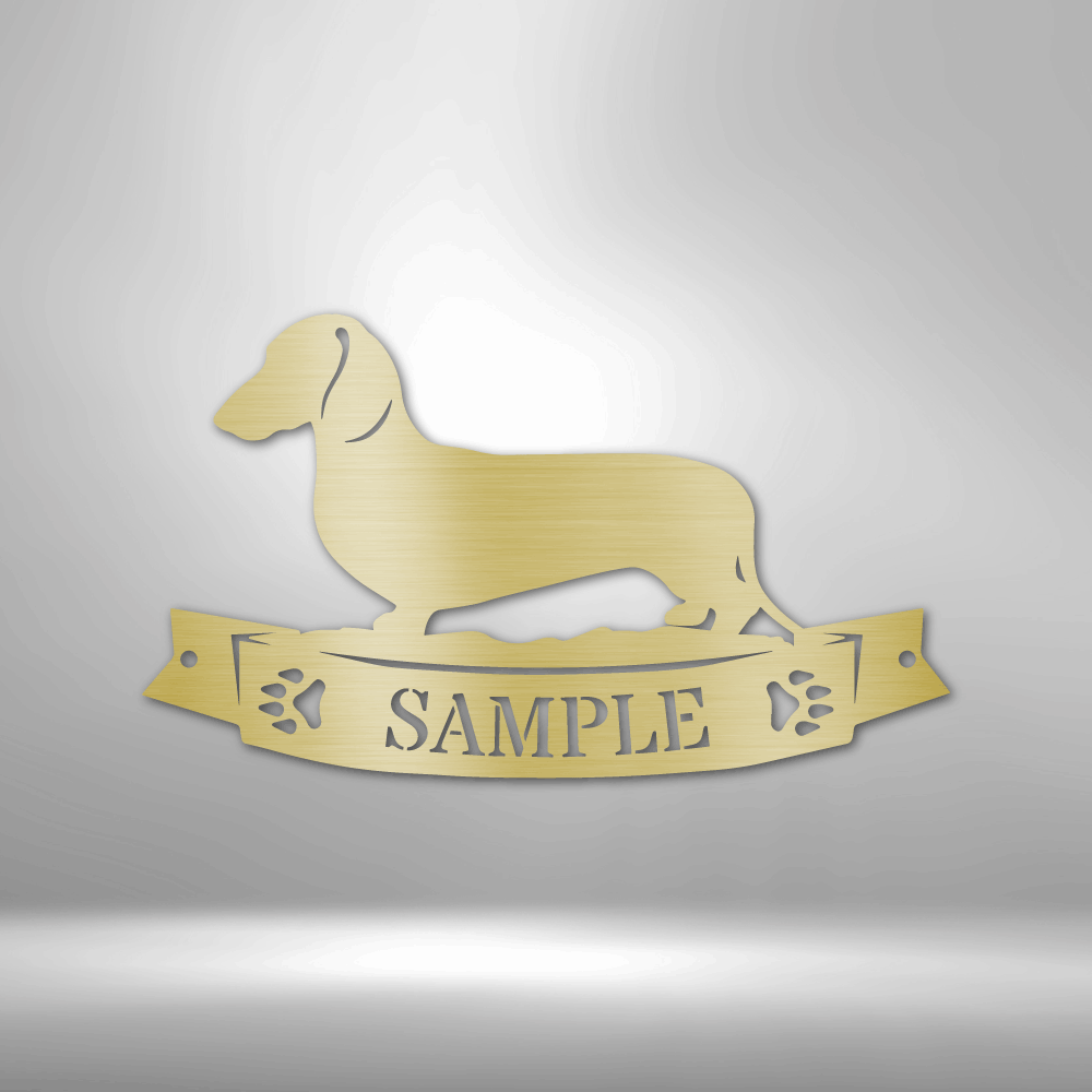 Dachshund Banner Monogram - Steel Sign – The Grandspot